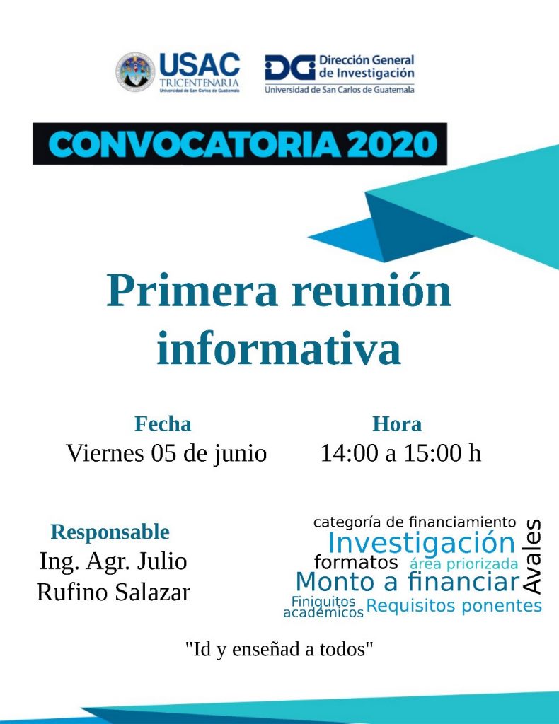 Primera reunión informativa para presentar propuestas de investigación – Convocatoria DIGI 2020 ...